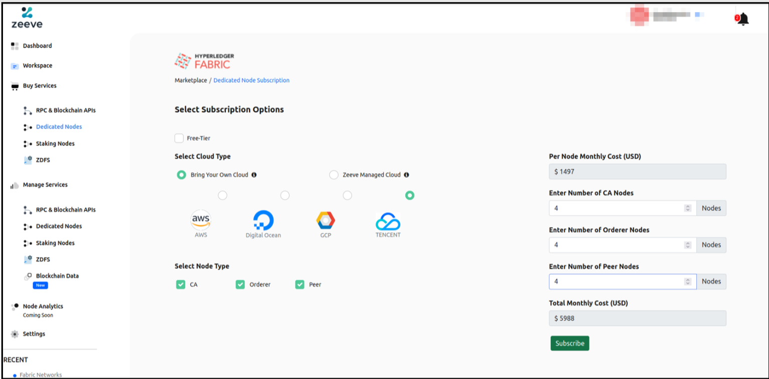 Zeeve Presents: No-code Deployment of Hyperledger Fabric Nodes on Tencent Cloud