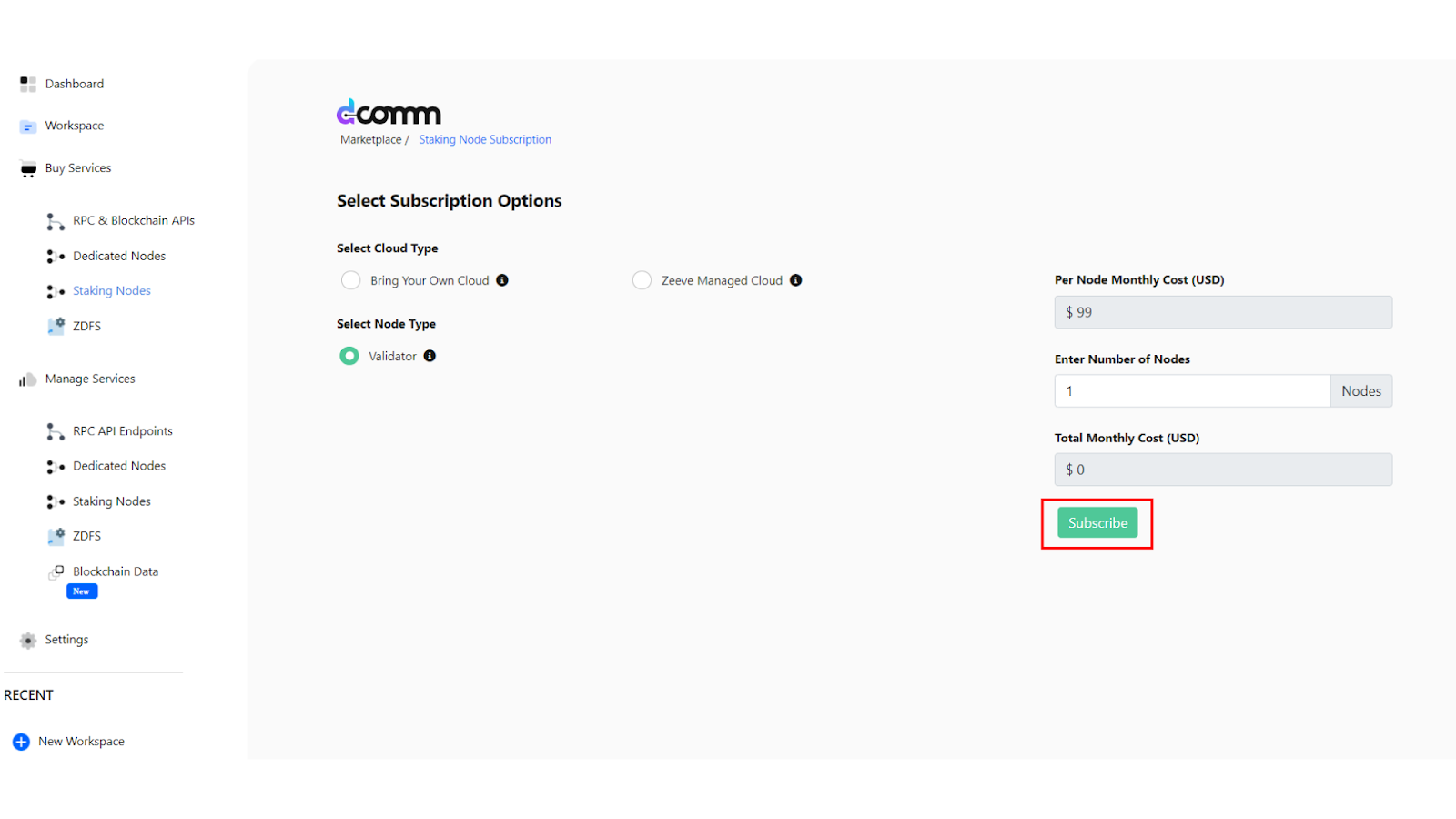 How to easily set up a DCOMM validator node: A no-code deployment guide